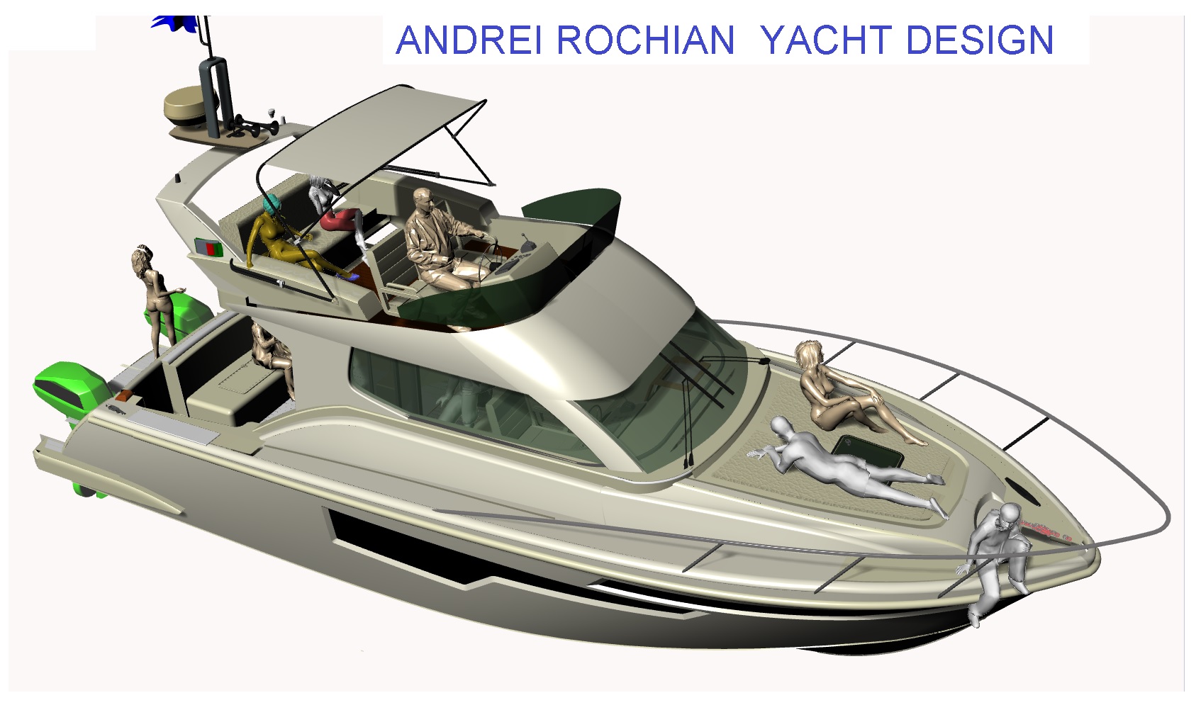 10.5m Flybridge Motor Yacht ELECTRIC Outboards Propulsion System | Boat ...